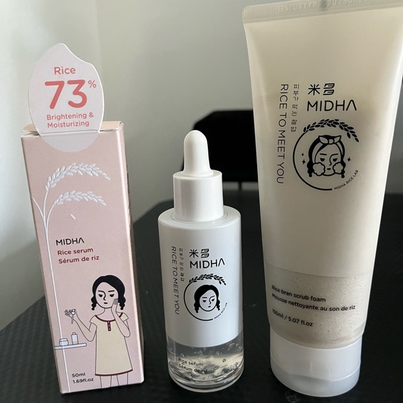 Skincare | Midha Rice Bran Face Scrub And Rice Serum Korean Skincare Sealed | Poshmark